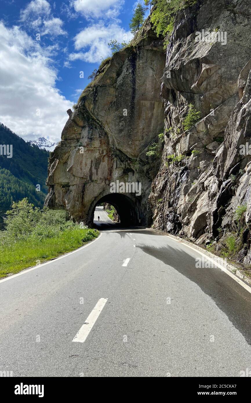 Grimsel Pass in the Swiss Alps, connecting the Bernese Oberland with ...