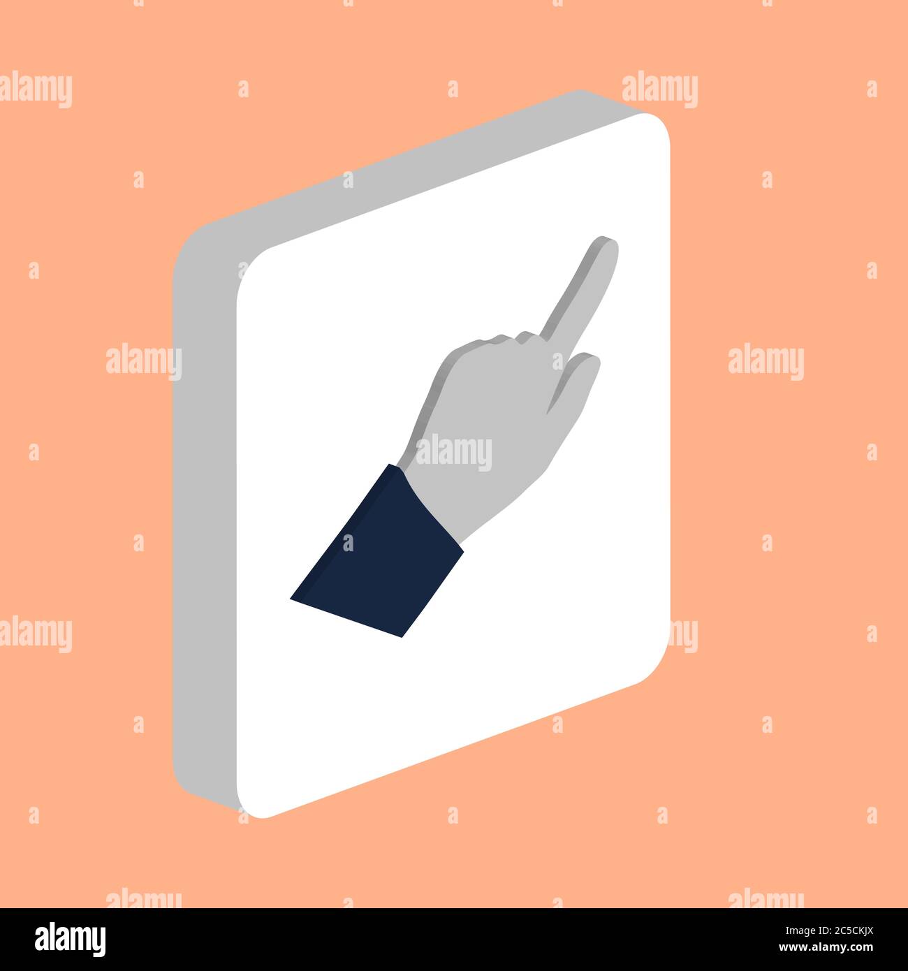 Hand Cursor Arrow Simple vector icon. Illustration symbol design ...