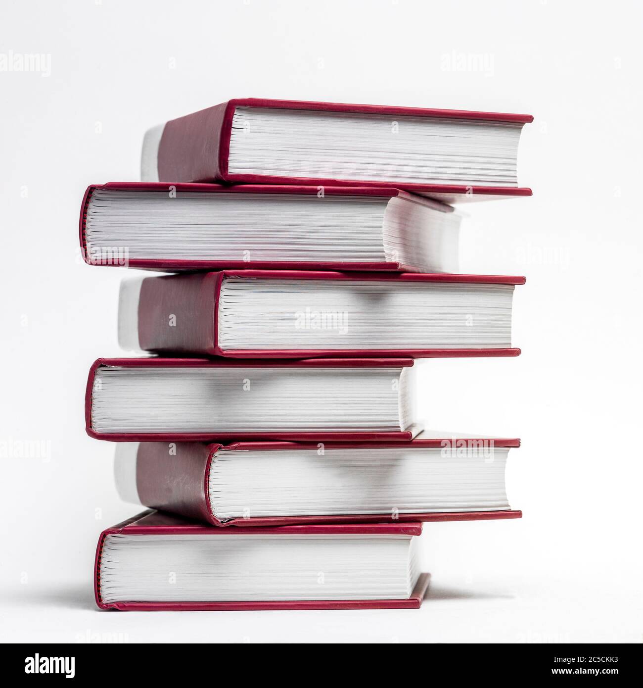 Books stack on white background Stock Photo - Alamy