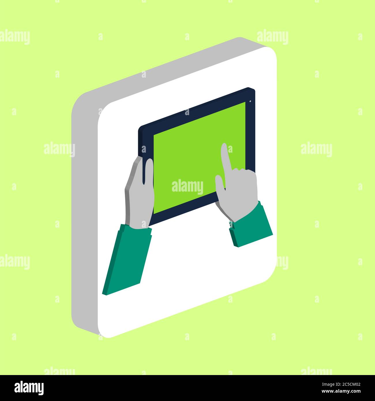 Use Tablet, Tap Simple vector icon. Illustration symbol design template ...