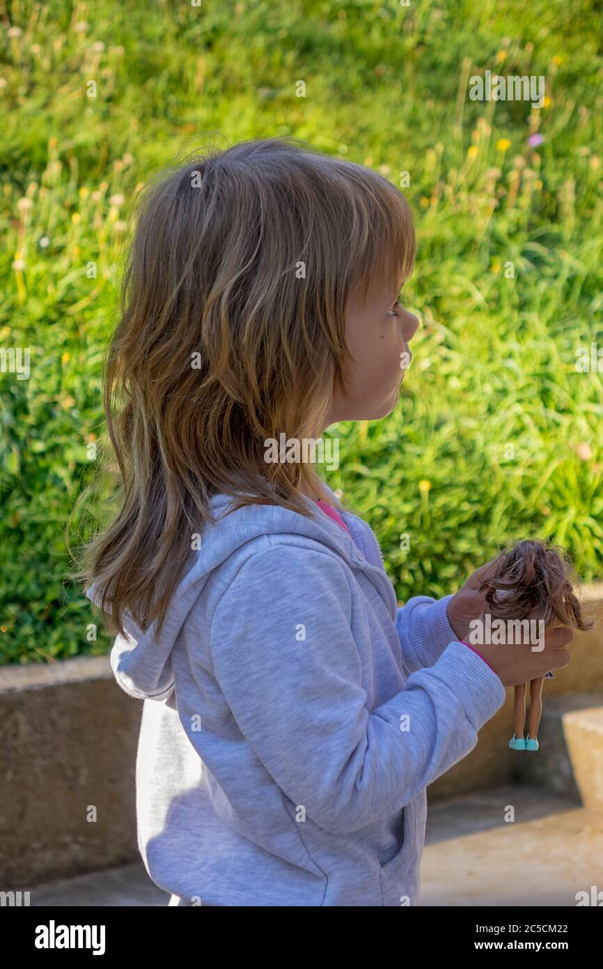 child in nature in early autumn Stock Photo - Alamy
