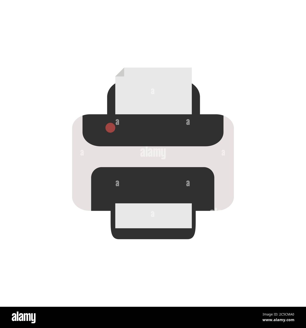 Office printer on white background. Vector illustration in trendy flat ...
