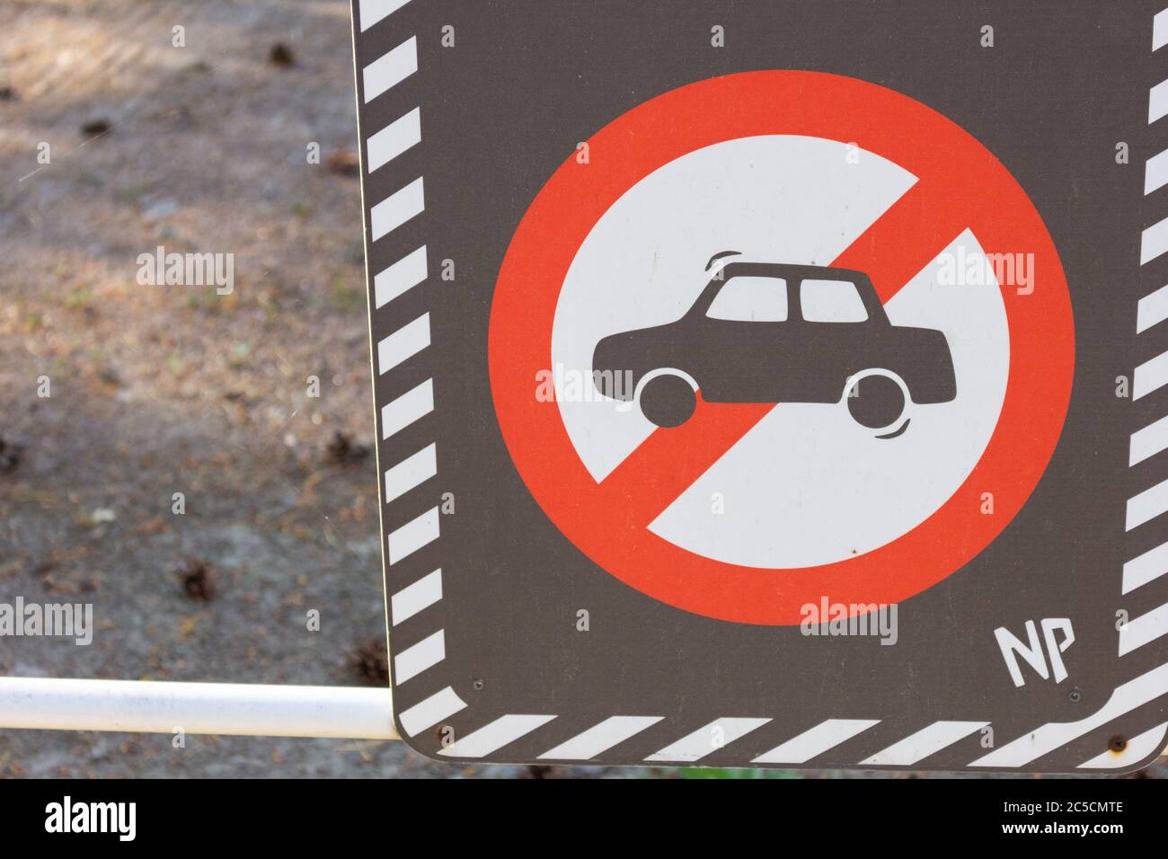 sign warning vehicles prohibited transport banner safety park Stock ...