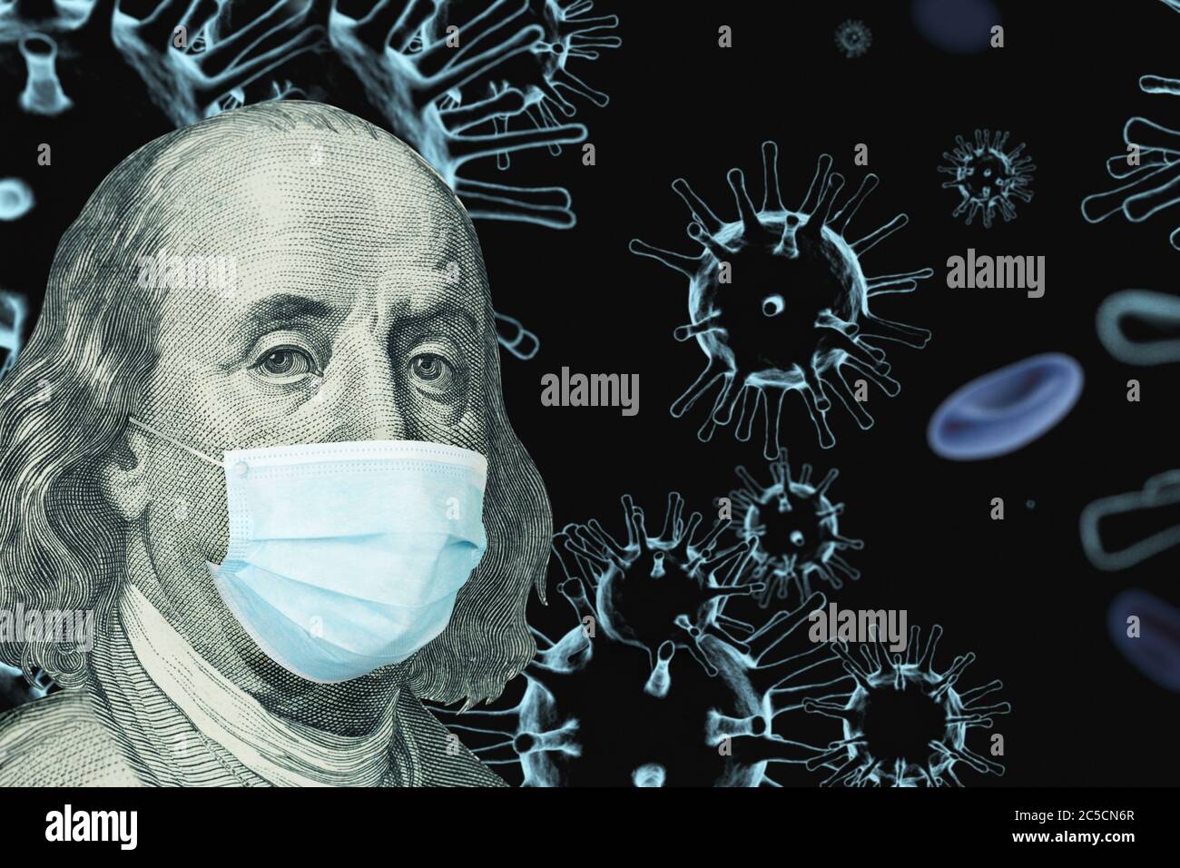 Benjamin Ben Franklin isolated face from 100 dollar banknote with a ...