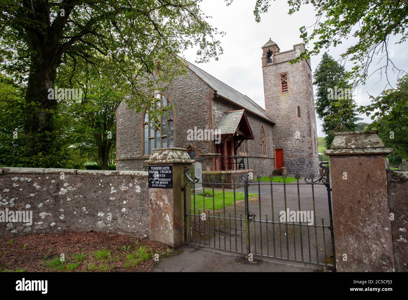 Tundergarth Church and Remembrance Room opposite the field where the ...