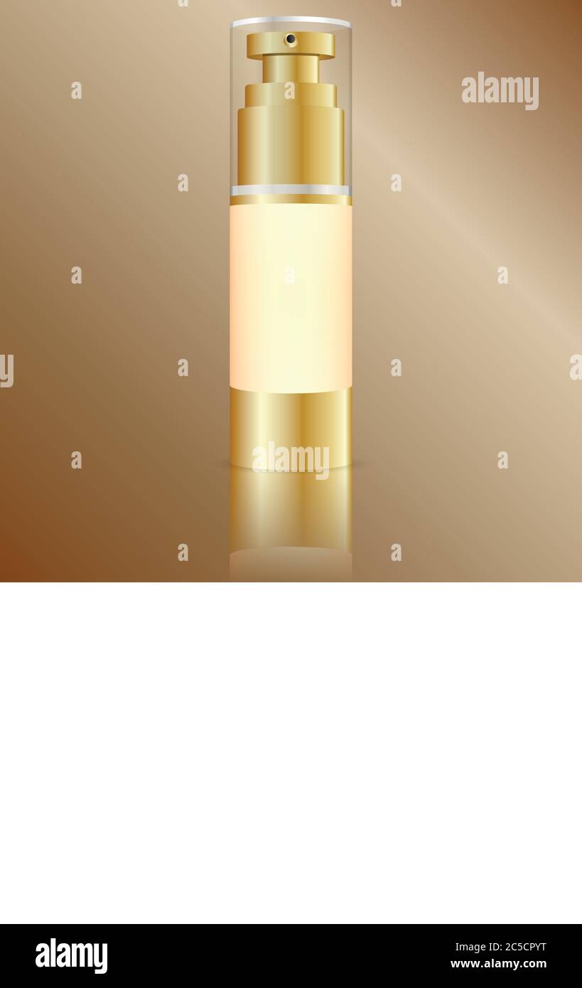 Cosmetics bottle for skin care product. Moisturizer mock up vector ...