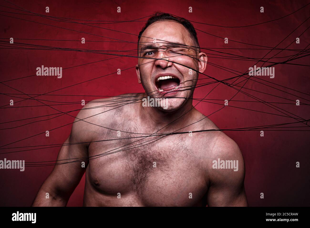 Muscular man screaming hi-res stock photography and images - Alamy