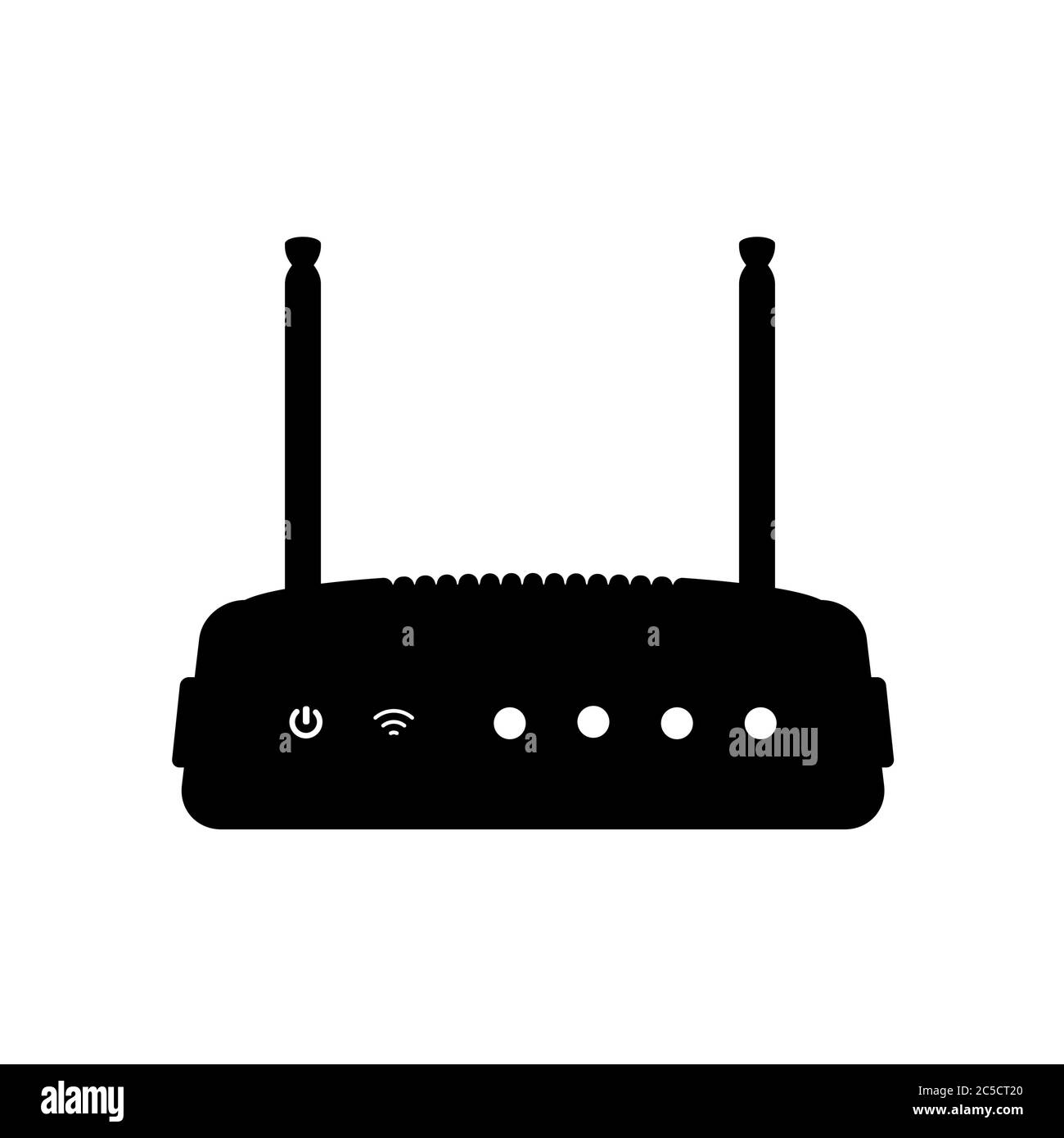 Wifi router on white background. Computer network device. Vector ...