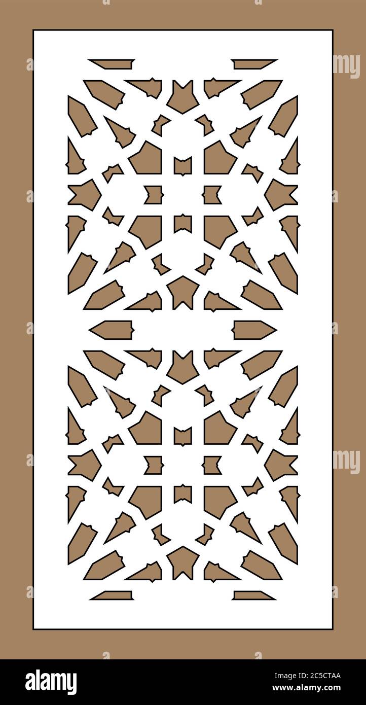 Laser cutting. Arabesque decorative vector panel. Template for interior ...