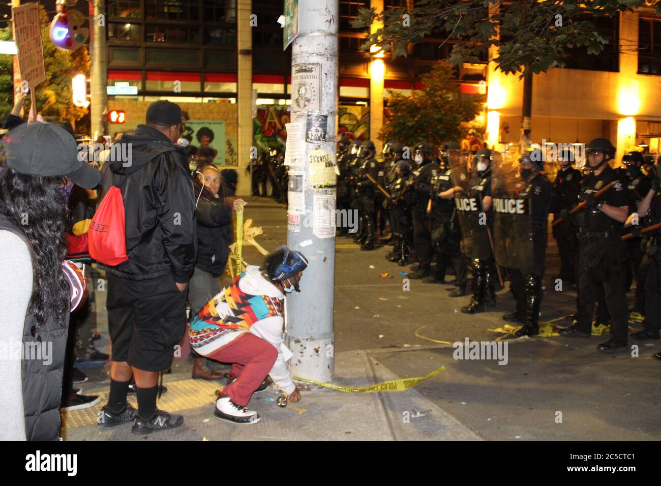 Seattle, Washington, USA. 2nd July, 2020. Mayhem and chaos in the CHAD ...