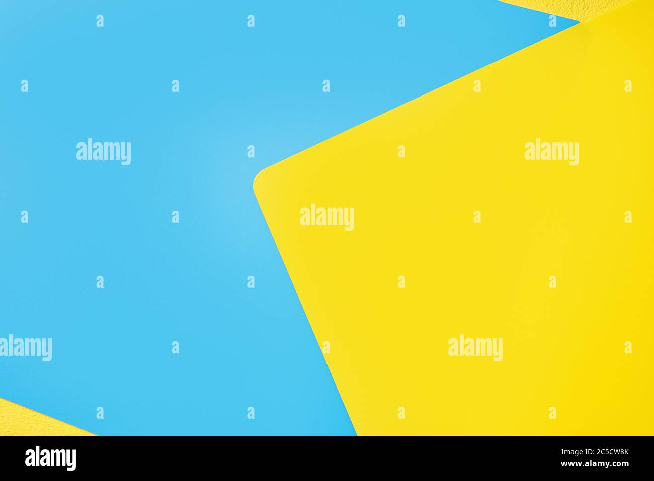 combined background yellow blue. mock up. copyspace Stock Photo - Alamy