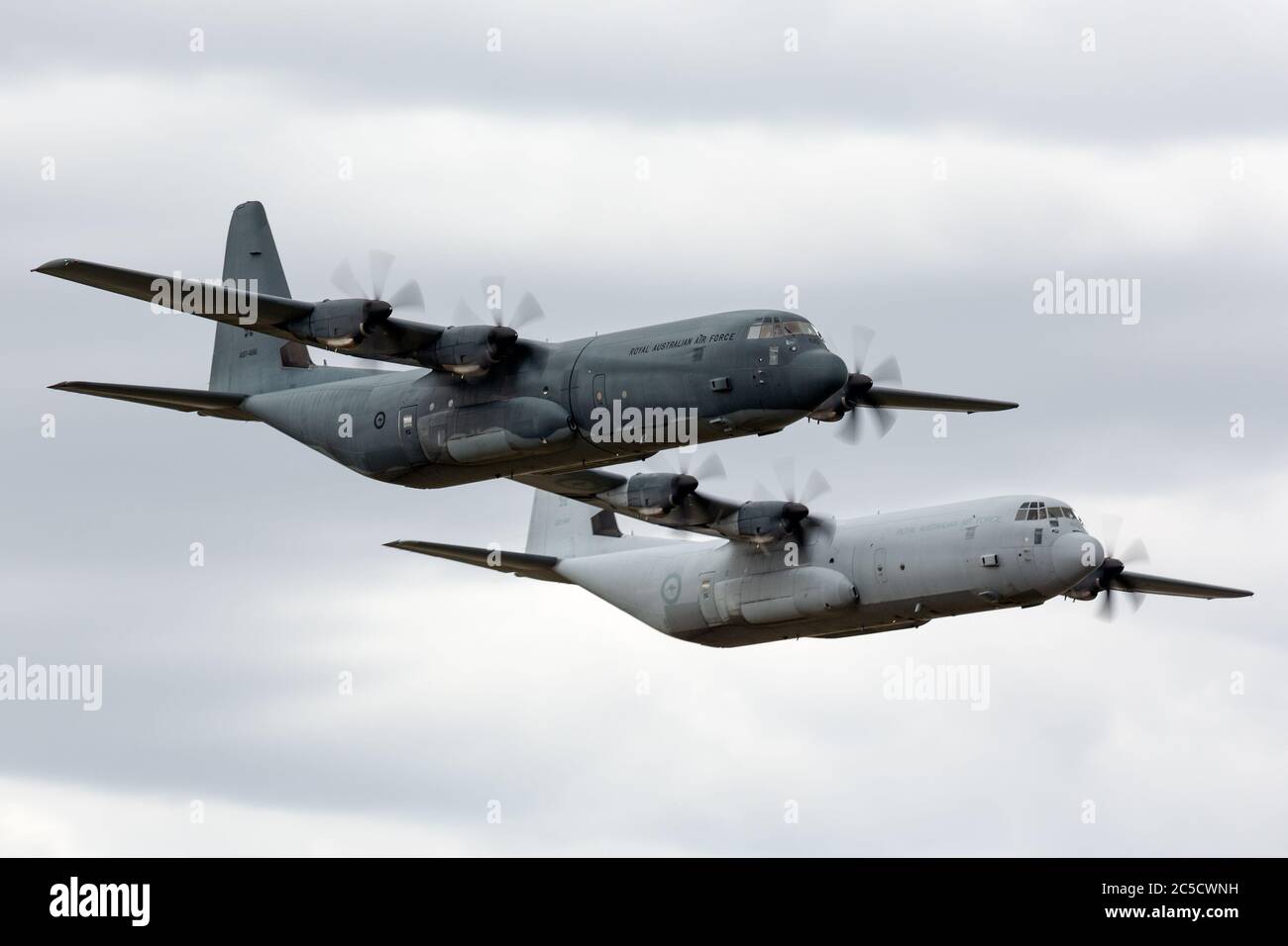 Two Royal Australian Air Force Lockheed Martin C-130J Hercules military ...