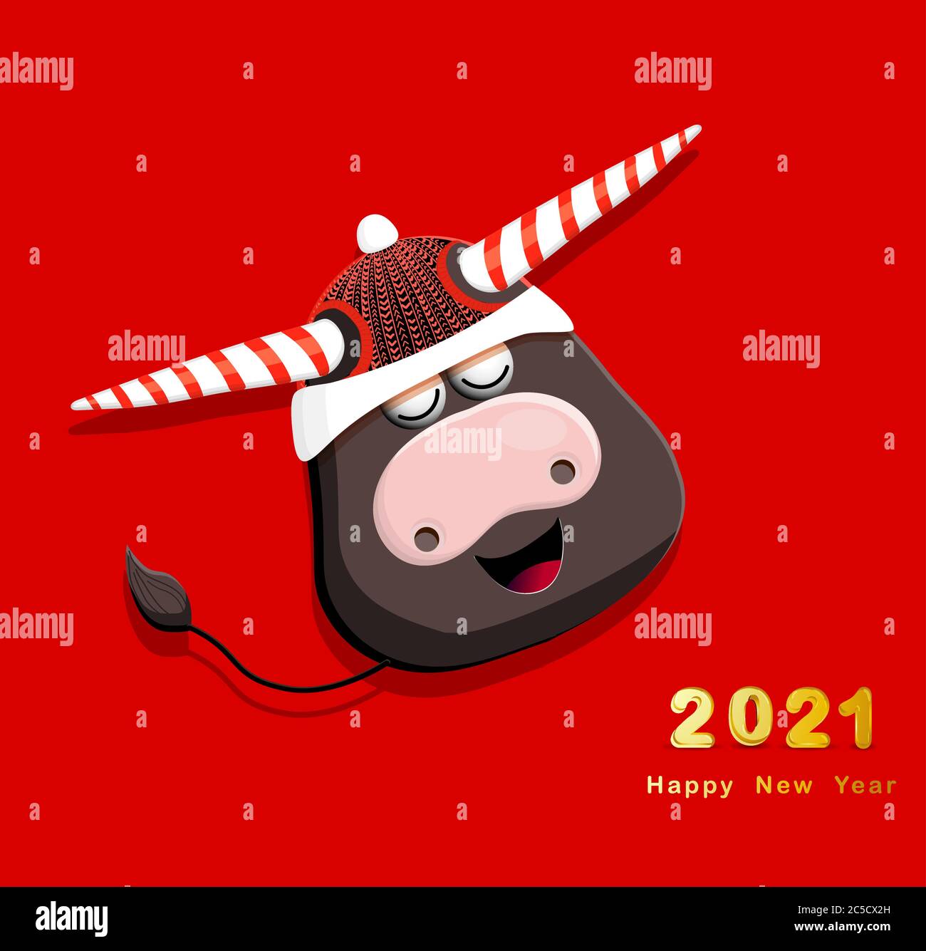 The bull is a symbol of 2021. Zodiac Taurus. Year of the calf Stock ...