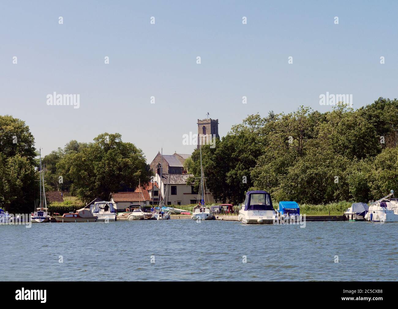 Ranworth village and church, a delightful Norfolk Broads location seen ...