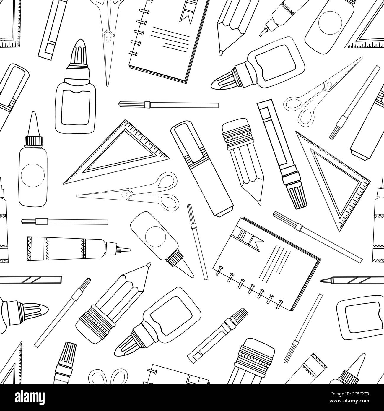 Markers and notebook Stock Vector Images - Alamy