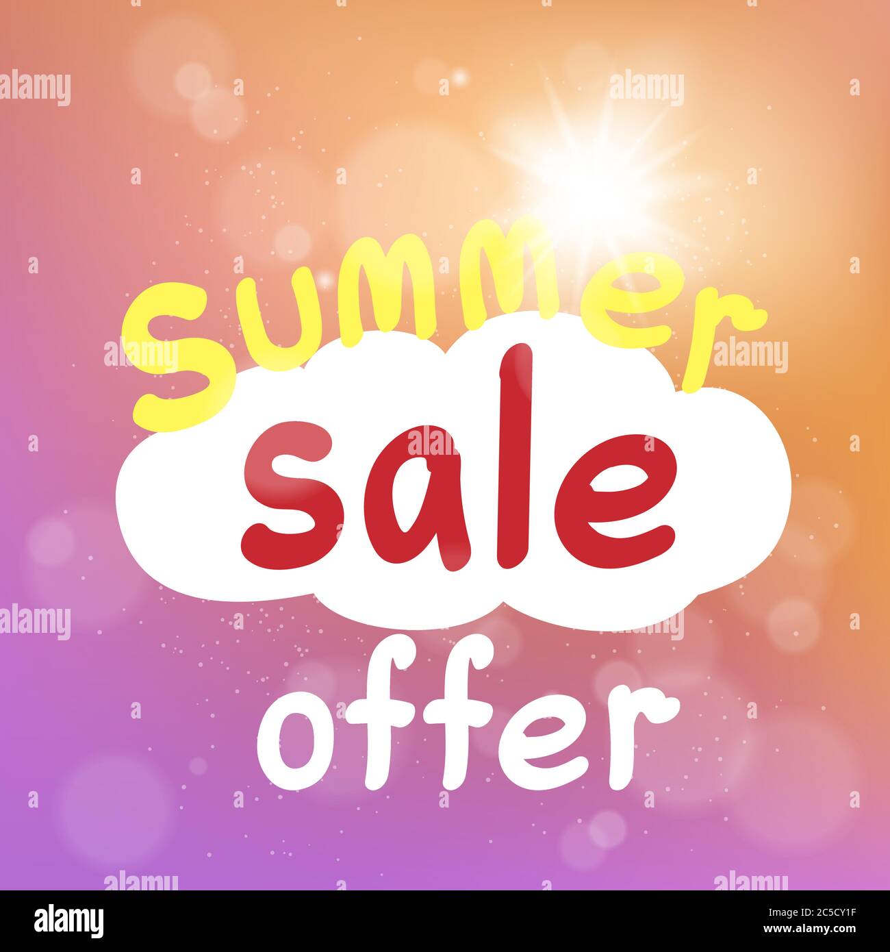 summer sale offer discount template Stock Vector Image & Art - Alamy