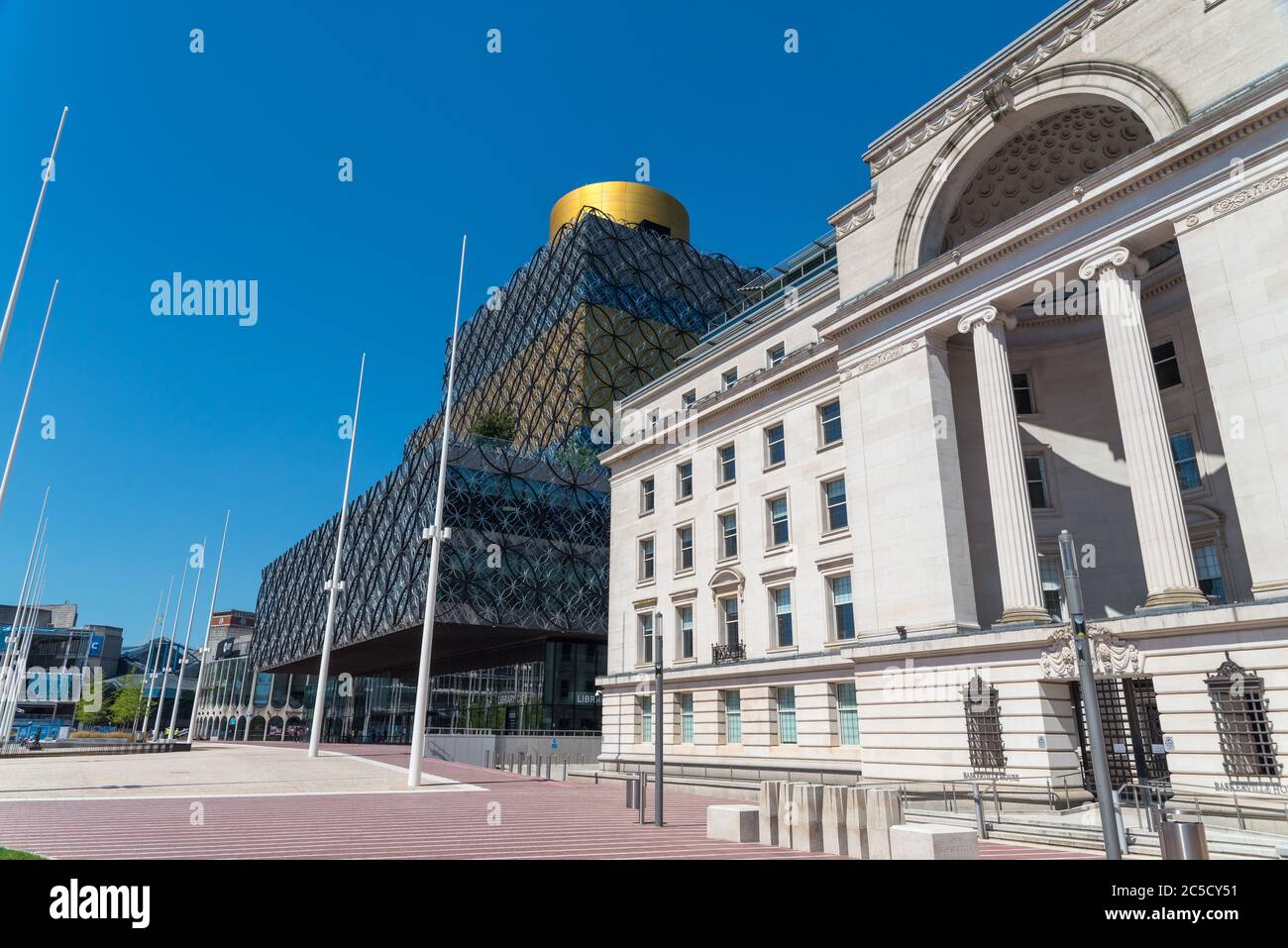 Library of Birmingham and Baskerville House in recently refurbished Centenary Square in ...