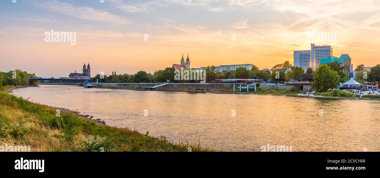 The Cathedral of Magdeburg, Capital City of Saxony Anhalt Stock Photo ...