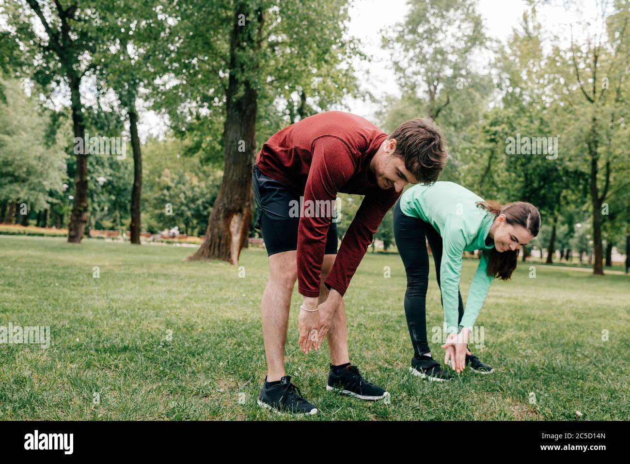 Stretching together hi-res stock photography and images - Alamy
