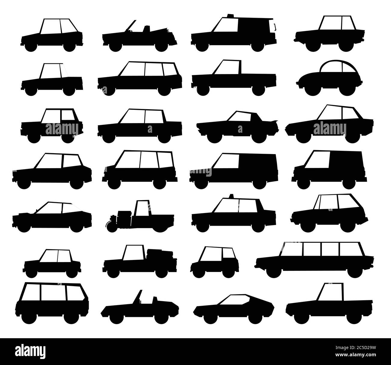 Vector car icon set Stock Vector Image & Art - Alamy