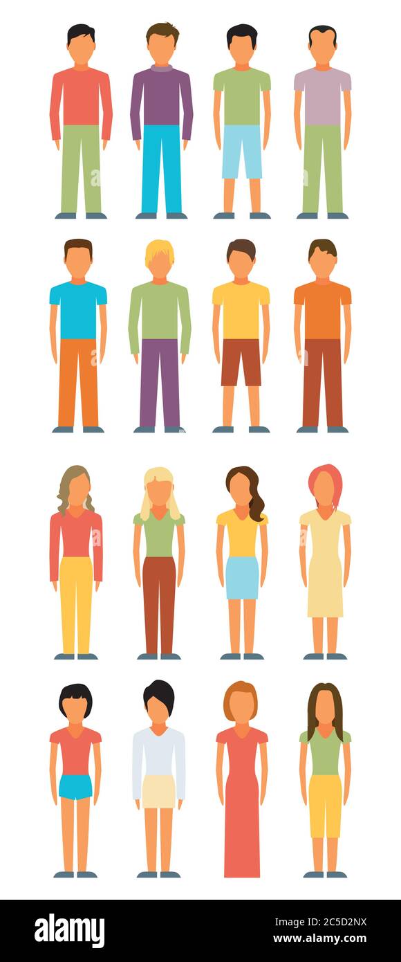 Young man woman employees Stock Vector Images - Alamy