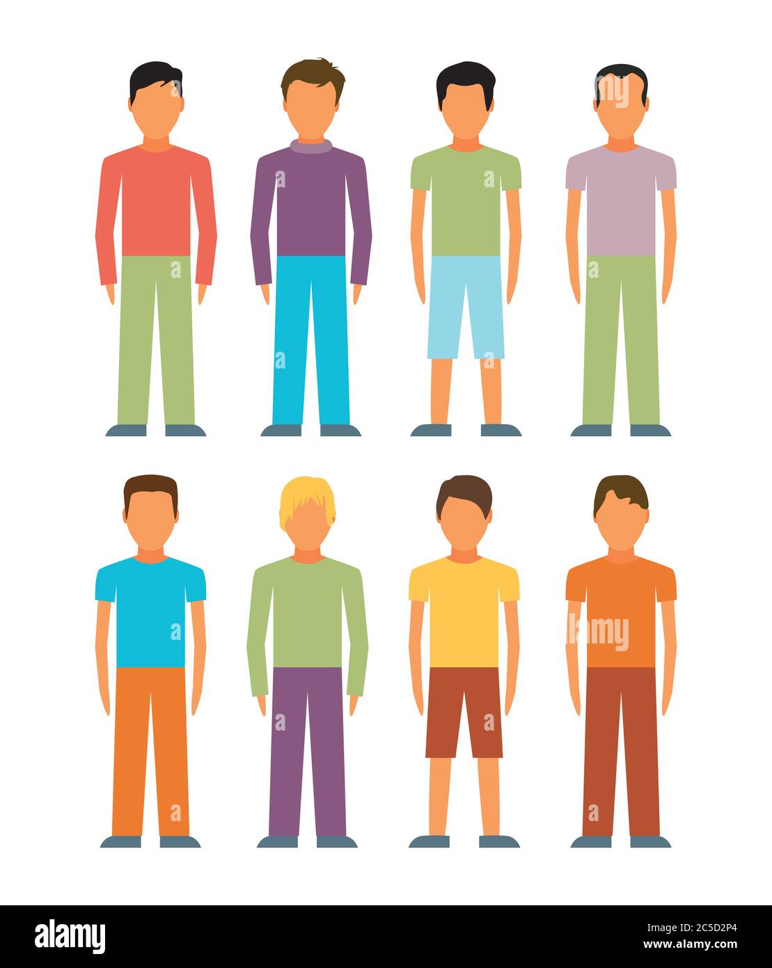 Flat style people figures icons Stock Vector Image & Art - Alamy