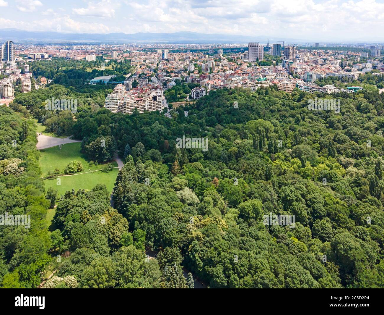 Aerial view of city of Sofia near South Park, Bulgaria Stock Photo - Alamy