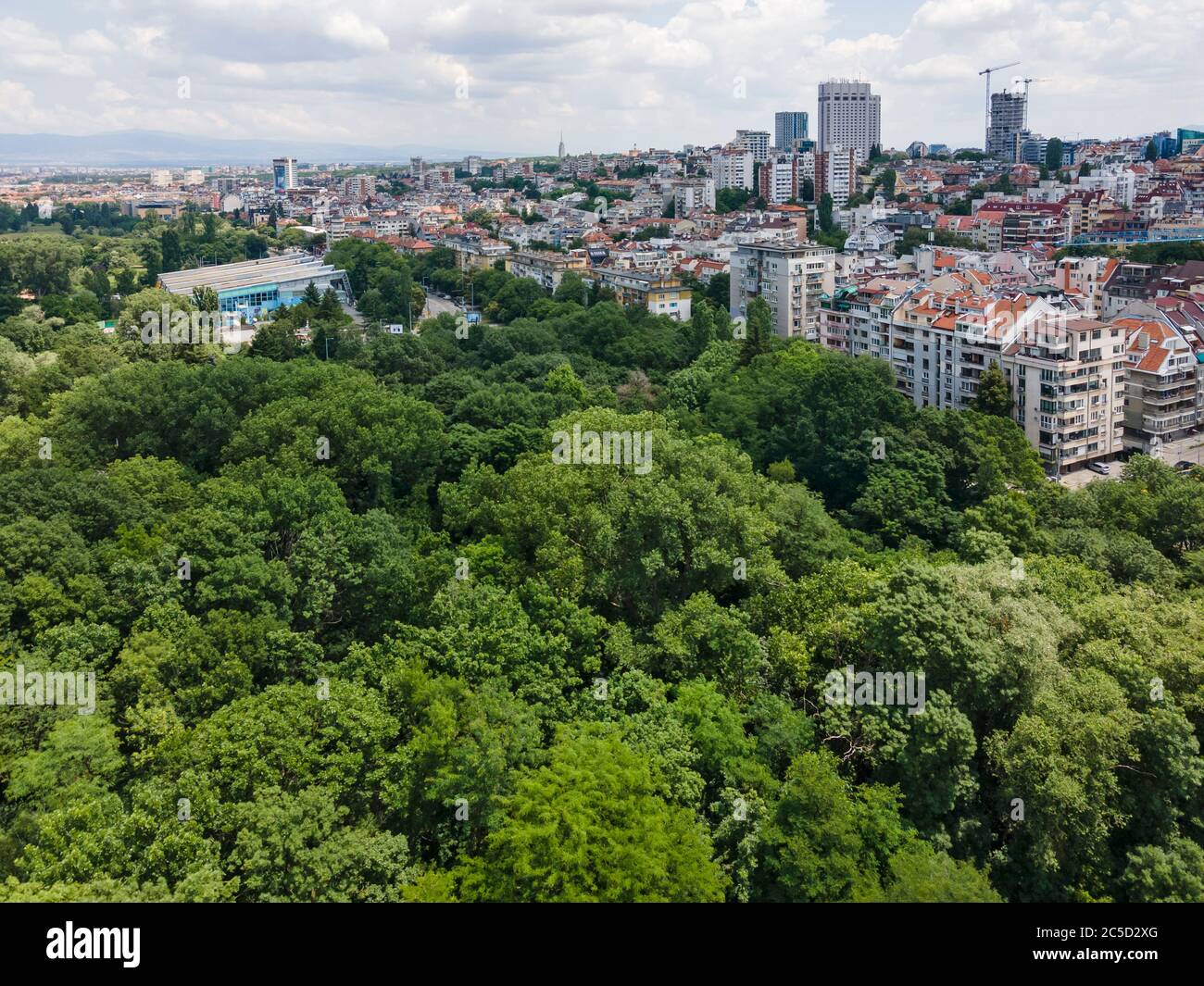 Aerial view of city of Sofia near South Park, Bulgaria Stock Photo - Alamy