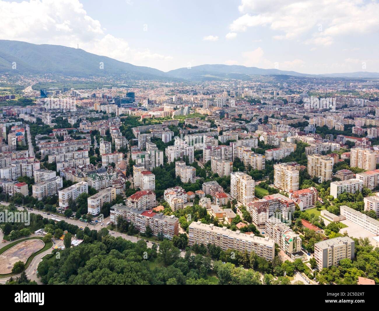 Aerial view of city of Sofia near South Park, Bulgaria Stock Photo - Alamy