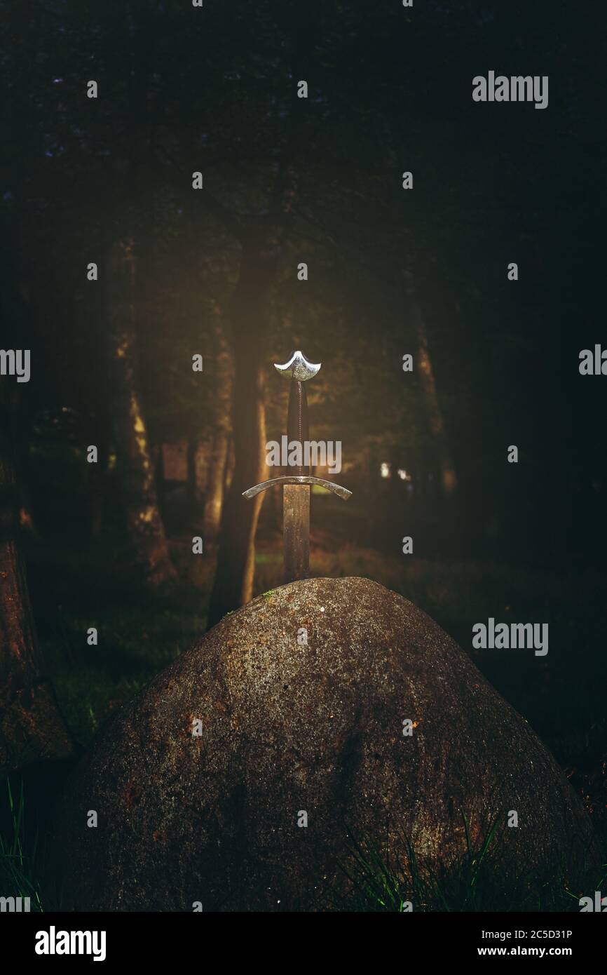 Excalibur sword hi-res stock photography and images - Alamy
