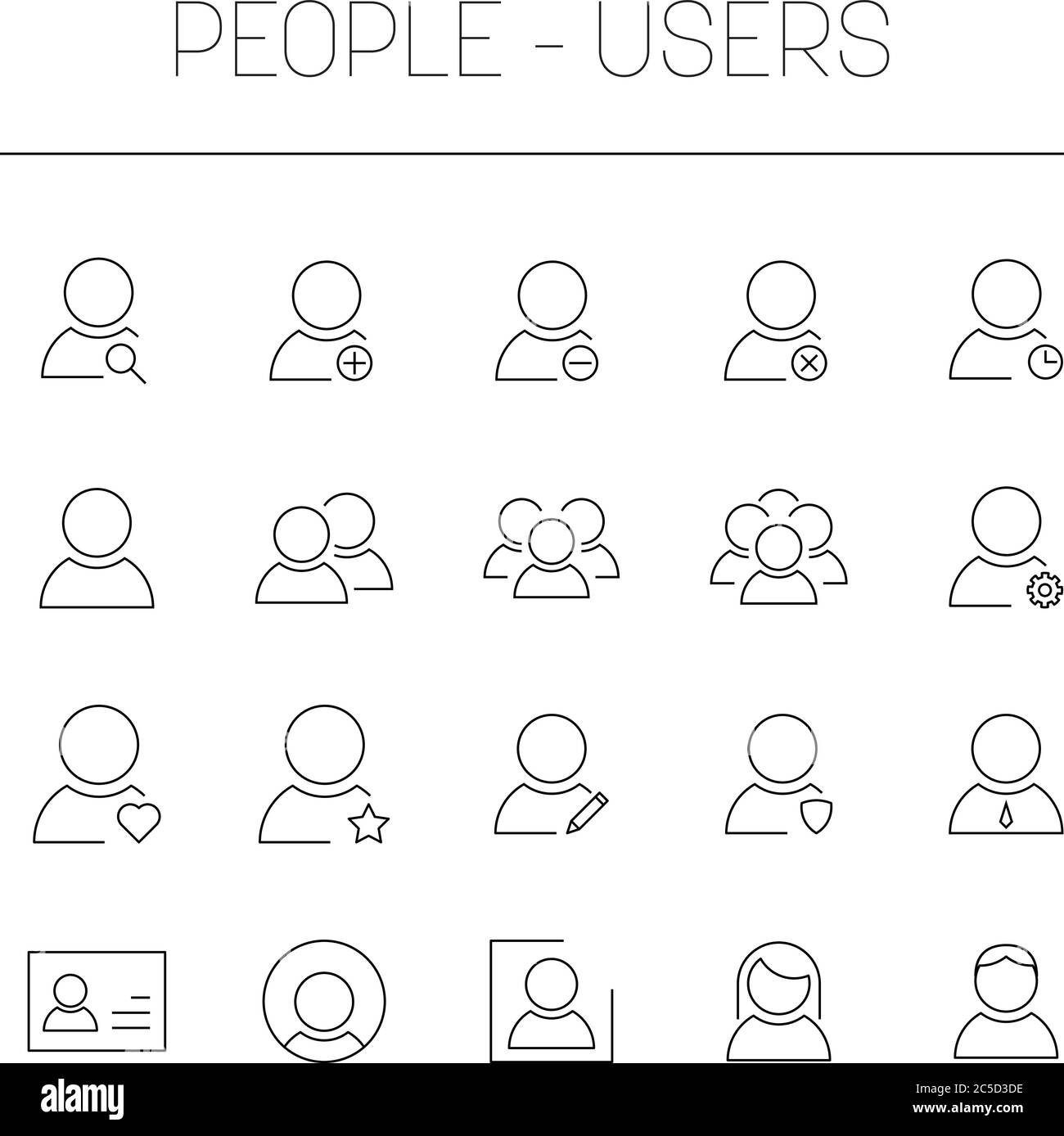 People icons pack hi-res stock photography and images - Alamy