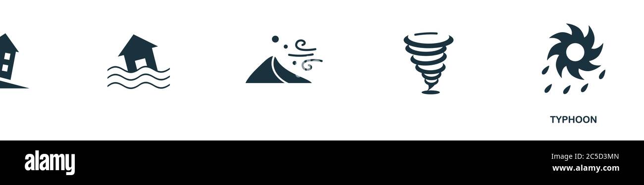 Typhoon icon. Simple element from natural disaster collection. Creative ...