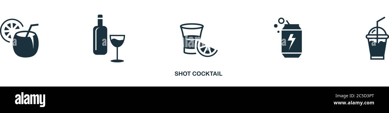 Shot Cocktail icon. Simple element from drinks collection. Creative ...
