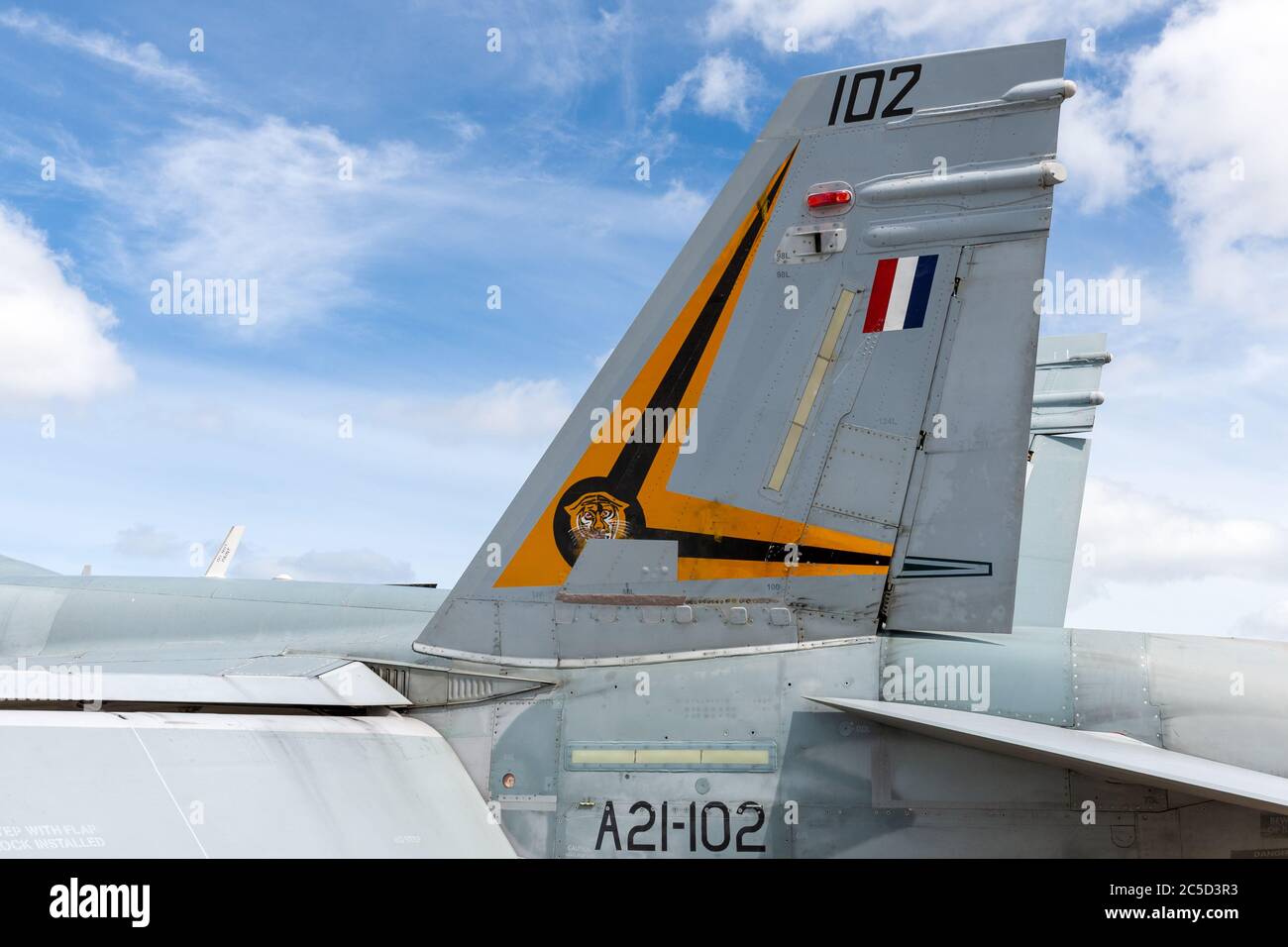 Tail of Royal Australian Air Force McDonnell Douglas F/A-18B Hornet ...