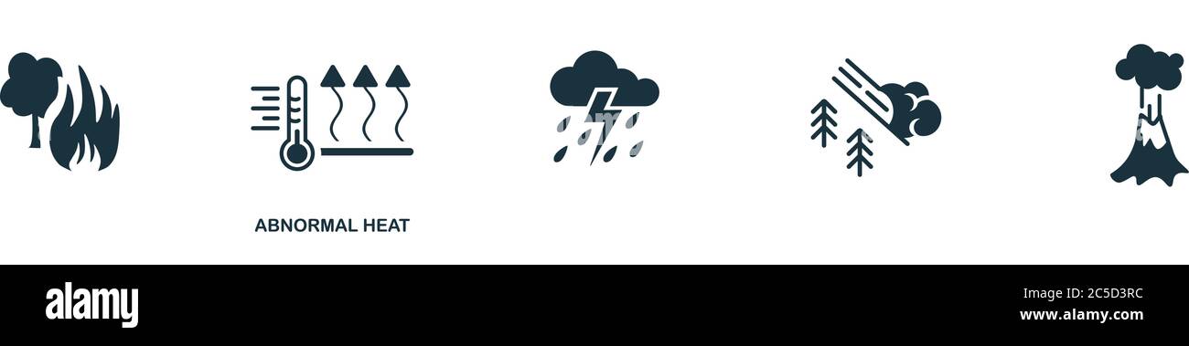 Abnormal Heat icon. Simple element from natural disaster collection ...