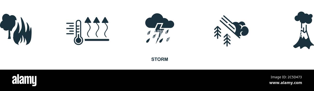 Storm icon. Simple element from natural disaster collection. Creative ...