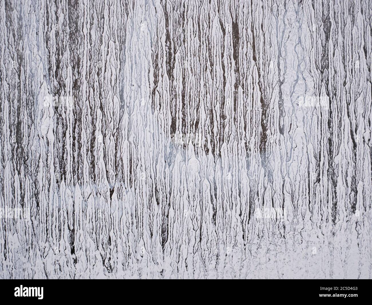 Dry white strokes paint dripping on glass. Old grunge texture. Opaque ...