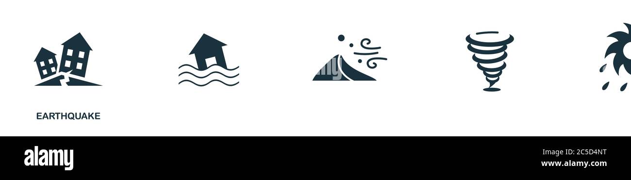 Earthquake icon. Simple element from natural disaster collection ...