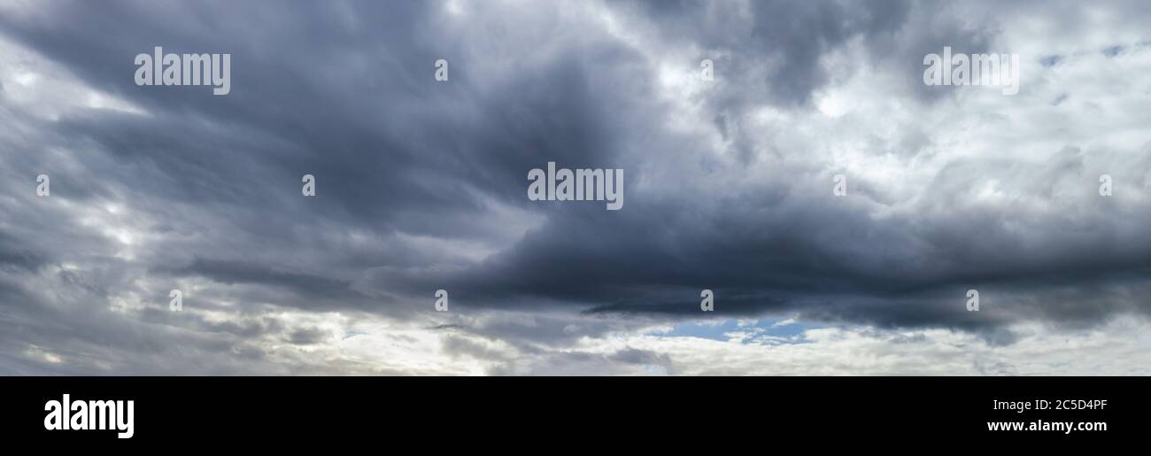 Clouds in the overcast sky view. Climate, environment and weather ...