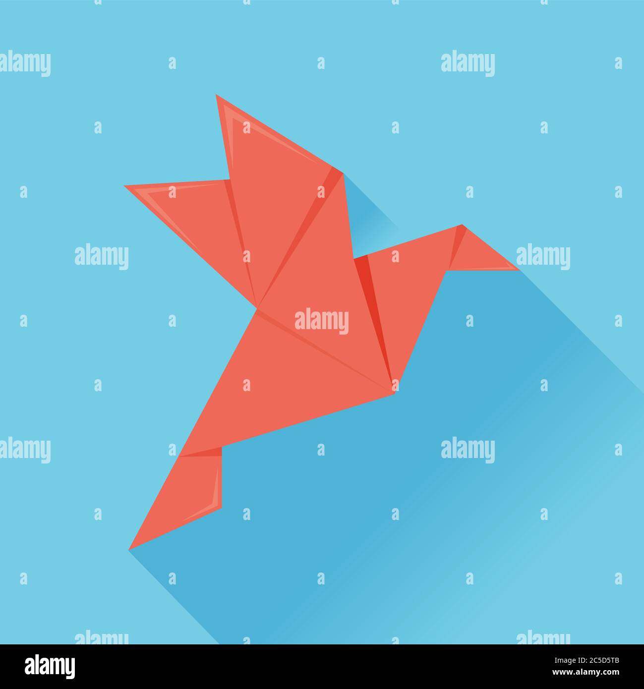 Flat origami paper bird Stock Vector Image & Art - Alamy