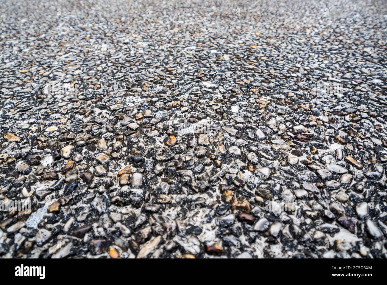The texture of the exposed aggregate finish flooring, nonslip Stock ...