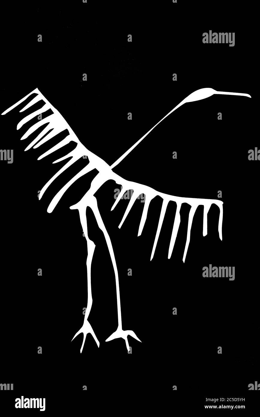 Prehistoric cave painting Black and White Stock Photos & Images - Alamy