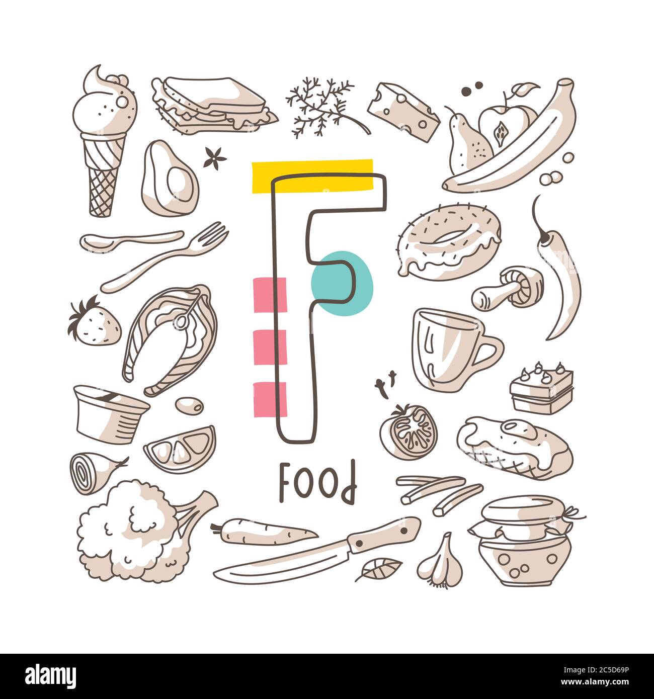 Cartoon letter f hi-res stock photography and images - Alamy