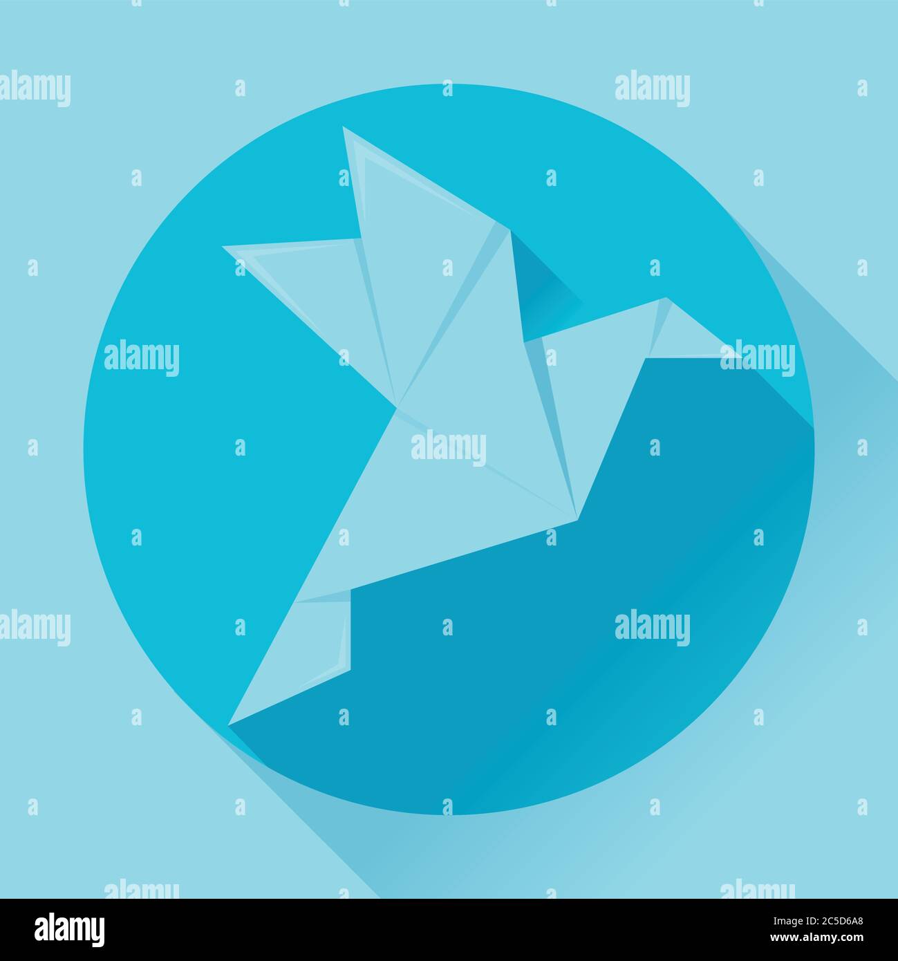 Red origami bird icon Stock Vector Images - Alamy