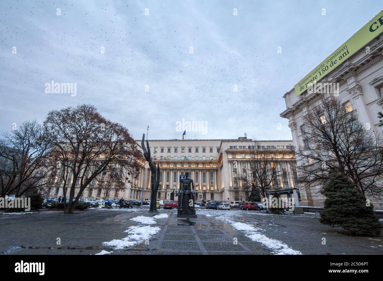 BUCHAREST, ROMANIA - FEBRUARY 11, 2020: Revolution Square in Bucharest ...