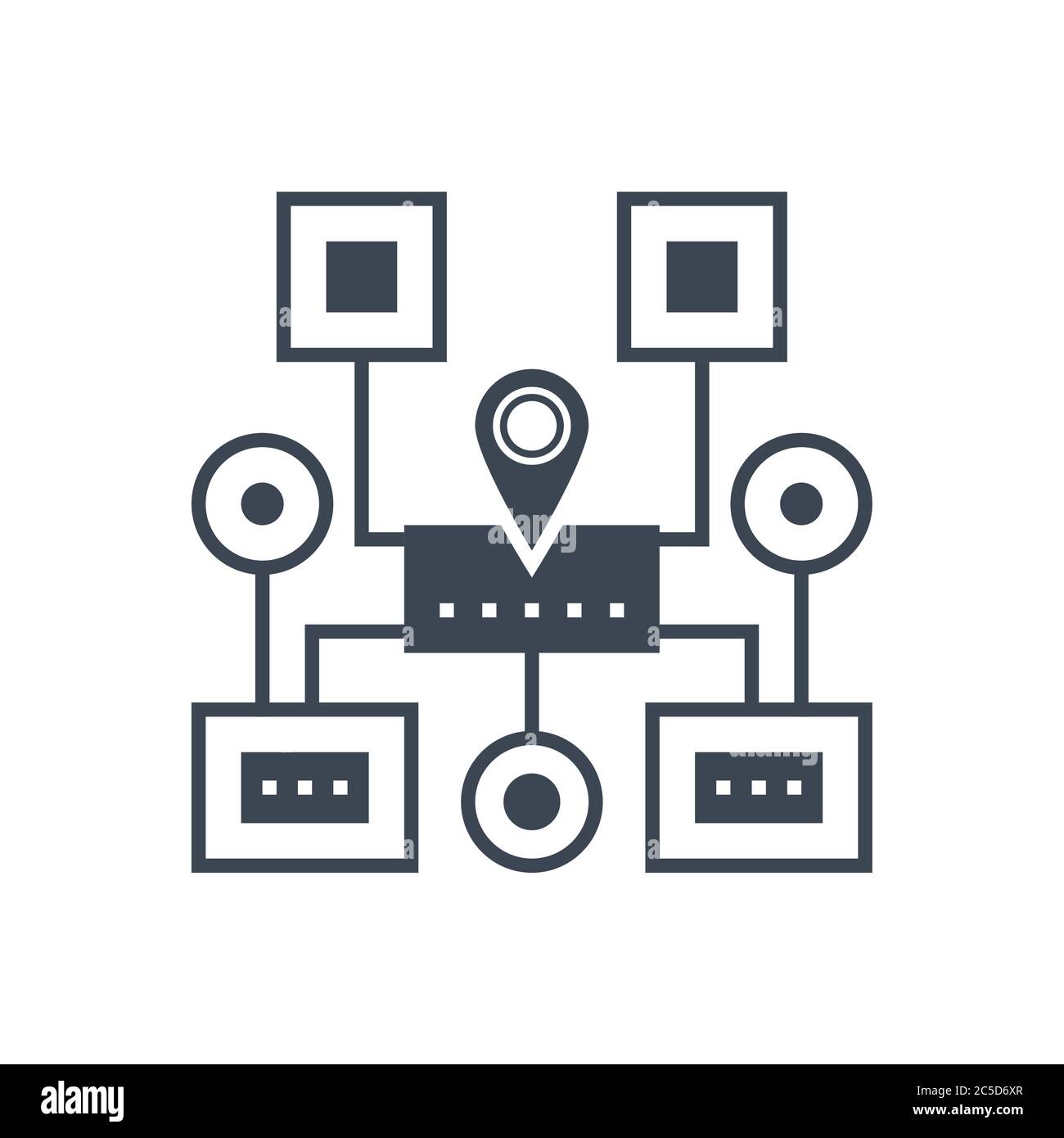 Sitemap Navigation Vector Glyph Icon Stock Vector Image & Art - Alamy