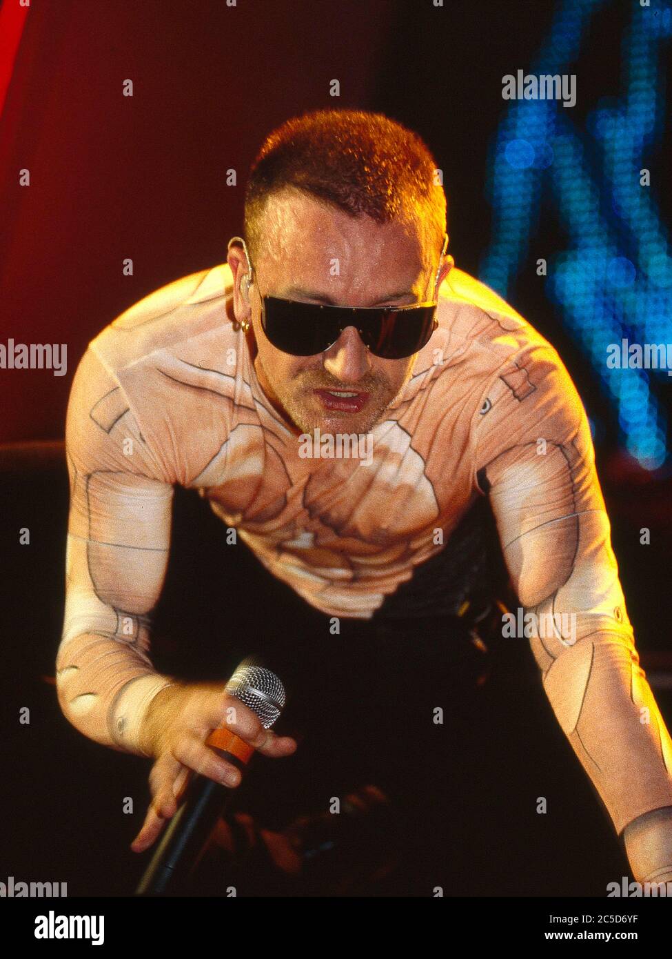 U2 on the opening night of their Pop Mart Tour 25th April 1997 at the ...