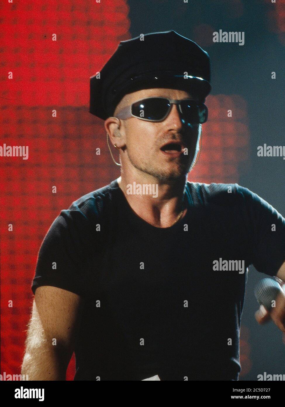 U2 on the opening night of their Pop Mart Tour 25th April 1997 at the ...