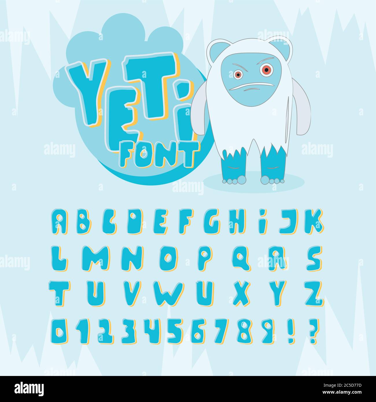 Yeti font vector Stock Vector Image & Art - Alamy