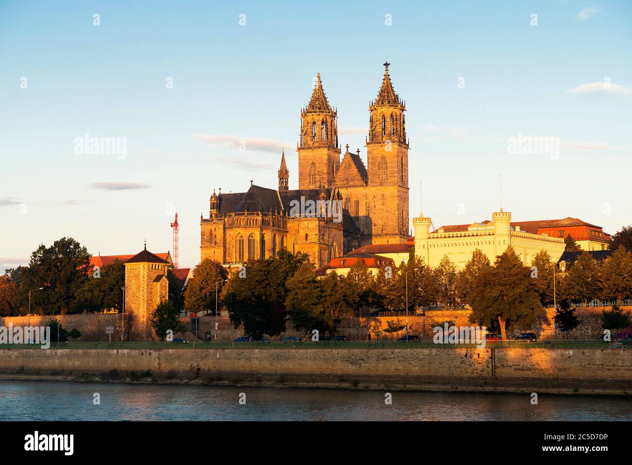 The Cathedral of Magdeburg, Capital City of Saxony Anhalt Stock Photo ...